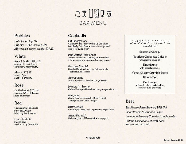 Frothy Monkey Food & Drink Menus | Frothy Monkey