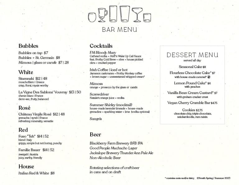 Frothy Monkey Food & Drink Menus – Frothy Monkey