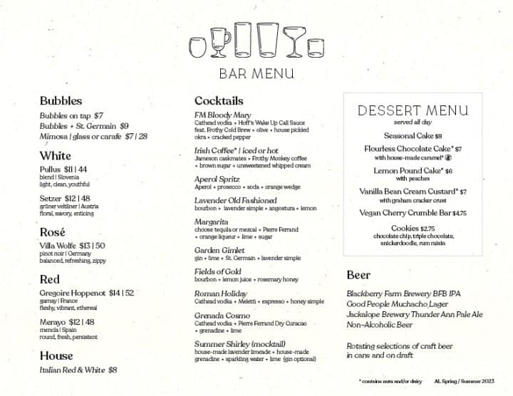 Frothy Monkey Food & Drink Menus – Frothy Monkey