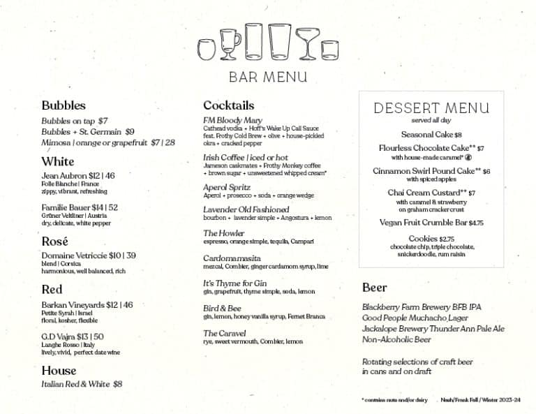 Frothy Monkey Food & Drink Menus – Frothy Monkey