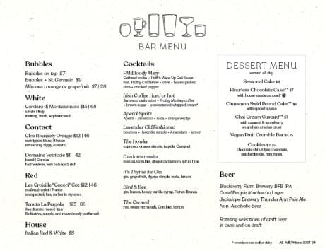 Frothy Monkey Food & Drink Menus – Frothy Monkey