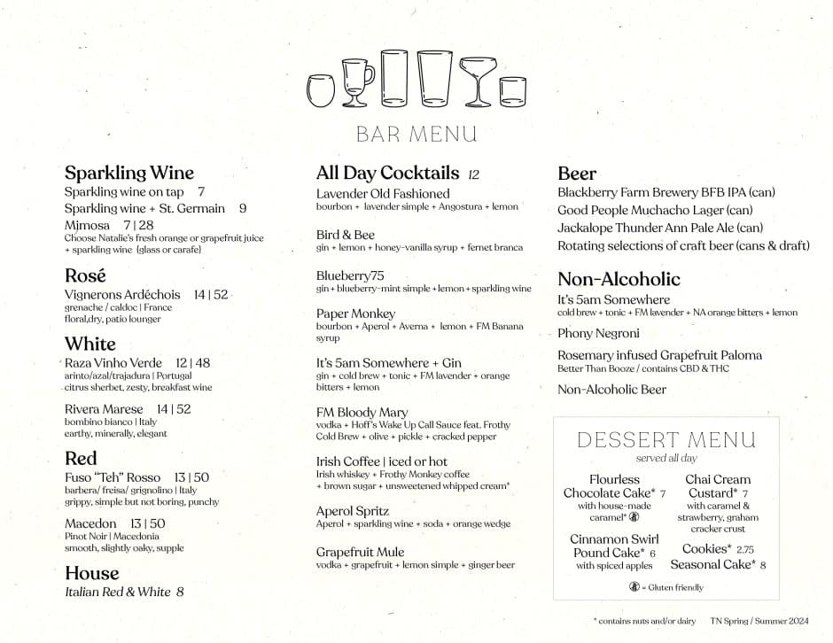 Frothy Monkey Food & Drink Menus – Frothy Monkey